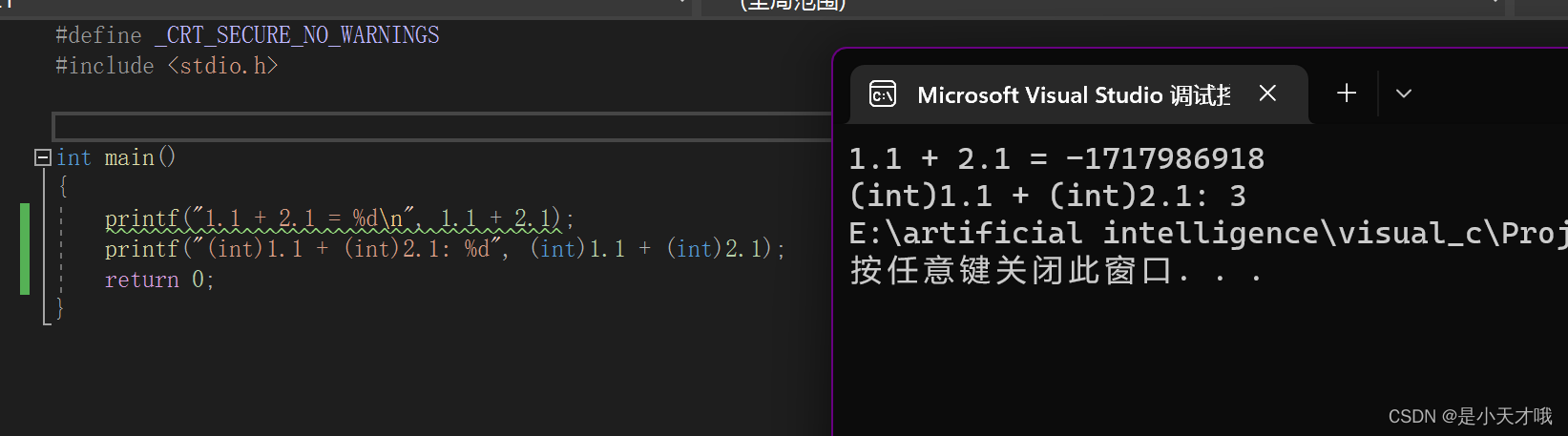 C语言(强制类型转换) Csdn博客