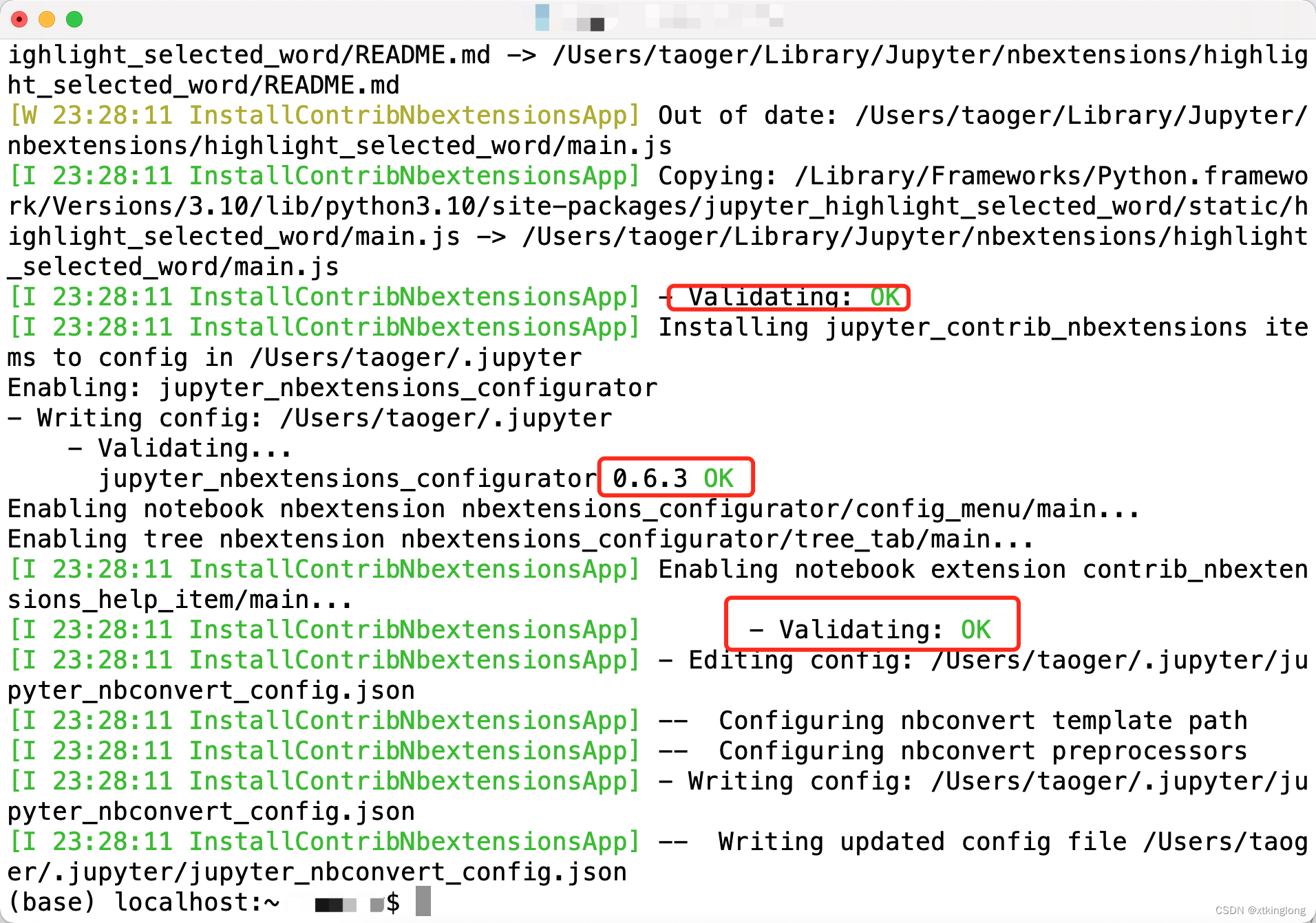 Mac环境下jupyter添加nbextension插件-CSDN博客
