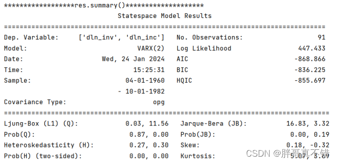 Python实现向量自回归移动平均与外生变量模型(VARMAX算法)项目实战-CSDN博客