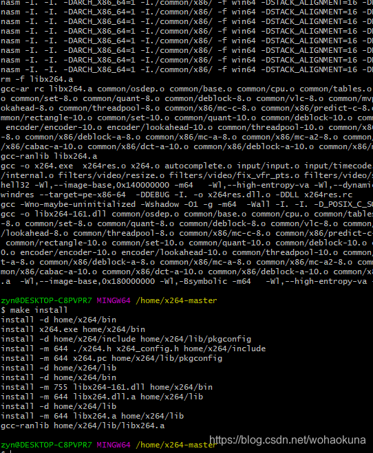 【X265】Win10环境编译x264 / x265，调用libx264 / libx265-CSDN博客