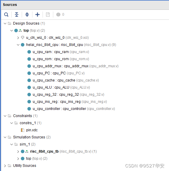FPGA纯verilog代码实现8位精简指令集CPU，一学期的微机原理不如看懂这套代码，提供工程源码和技术支持_微机verilog一学期不如一 ...