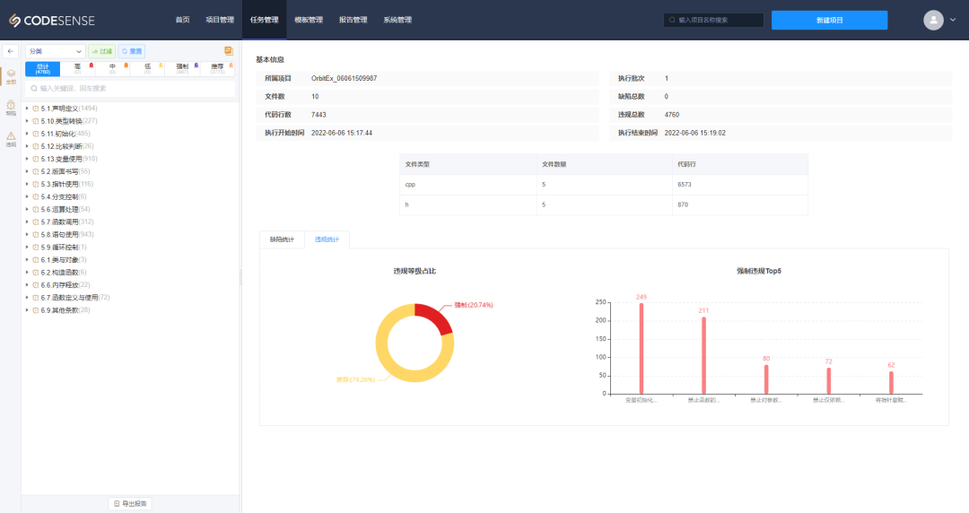 如何利用codesense的GJB8114模板对c++源码进行进行规则检测-CSDN博客