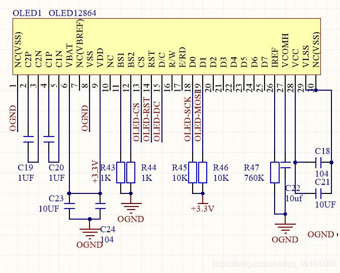 Stm32 Spi驱动oled12864原理图和源代码分享 Oled12864电路图 Csdn博客