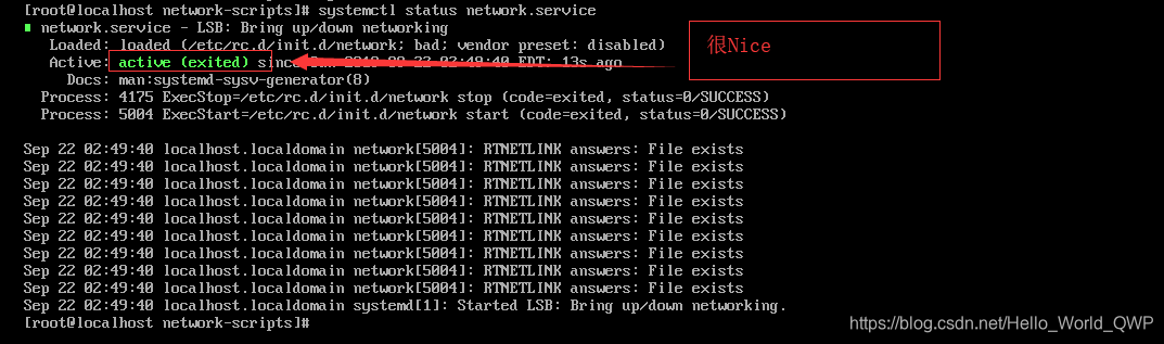 Job for network.service failed because the control process exited with error code. See "systemc的 ...
