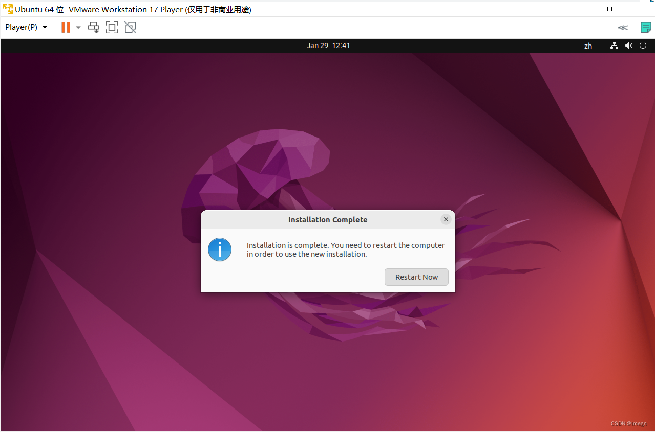 VMware虚拟机安装Ubuntu教程_vmware workstation player ubuntu-CSDN博客