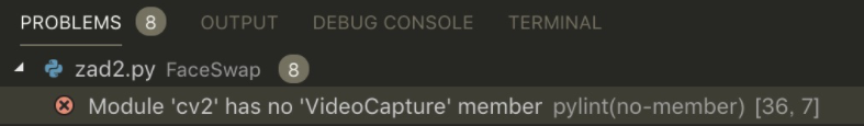 VSCODE 报错 Module ‘xx‘ has no ‘xx‘ member pylint(no-member)_module 'cv2' has no 'imread ...