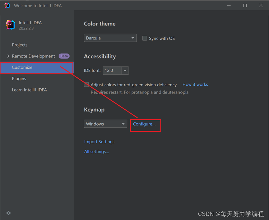 IDEA(2022版本)新建项目不需要每次都重新配置maven_idea configure在哪-CSDN博客
