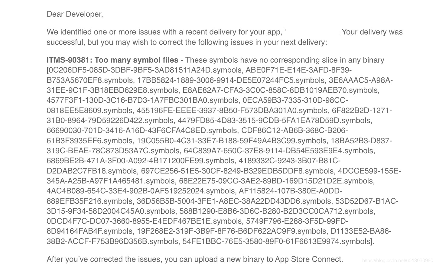 ITMS-90381: Too many symbol files-CSDN博客