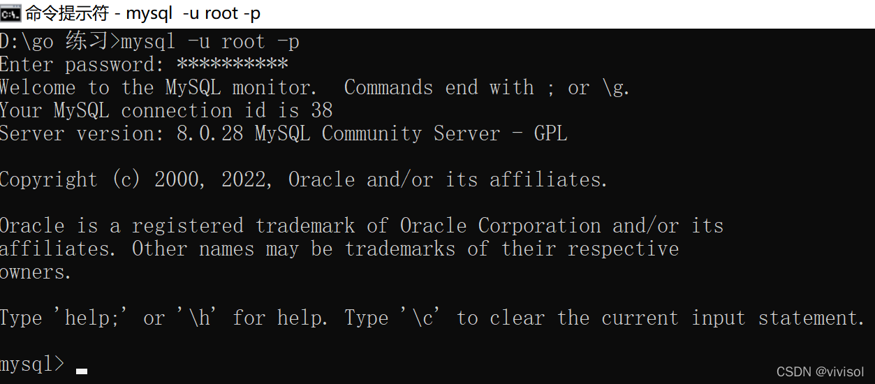 使用go链接MySQL数据库报错：Error 1045: Access denied for user ‘root‘@‘localhost‘ (using password: YES ...