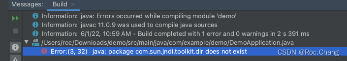 Error:(6, 32) java: package com.sun.jndi.toolkit.dir does not exist ...