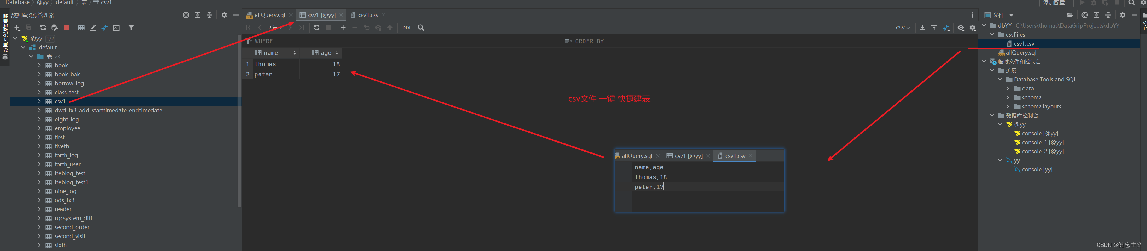 DataGrip csv等文件 快速建表_datagrip datagrip 还可以将 csv 文件作为表进行编辑-CSDN博客