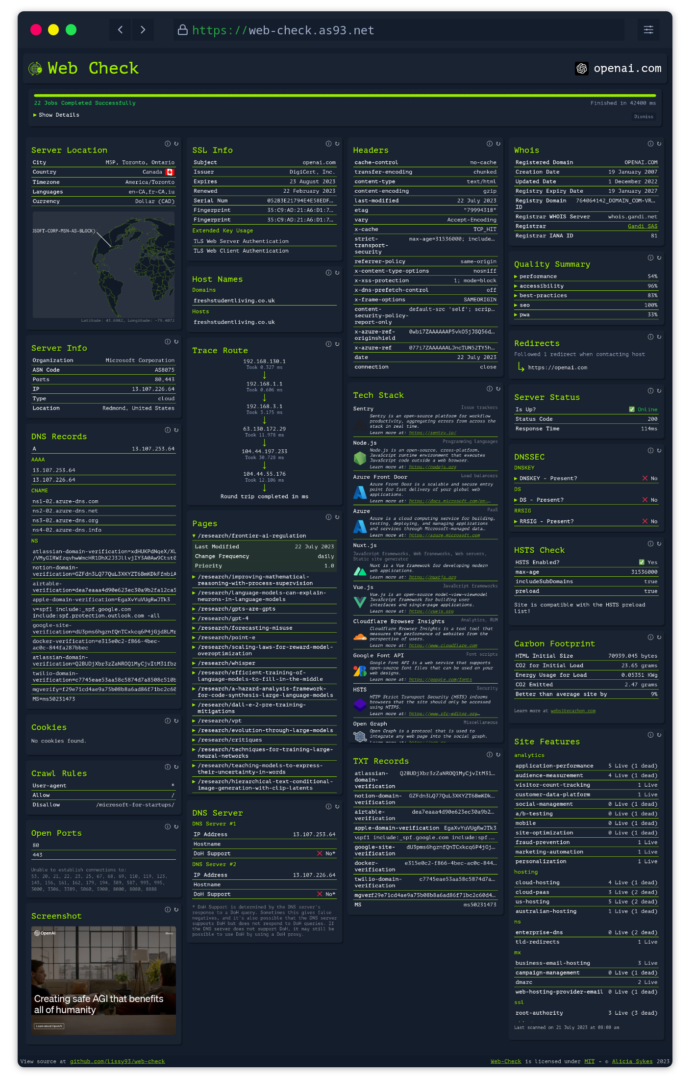 功能强大的网站检测工具Web-Check-CSDN博客