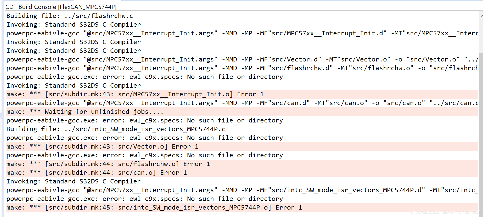 Q&S: powerpc-eabivle-gcc.exe: error: ewl_c9x.specs: No such file or directory-CSDN博客