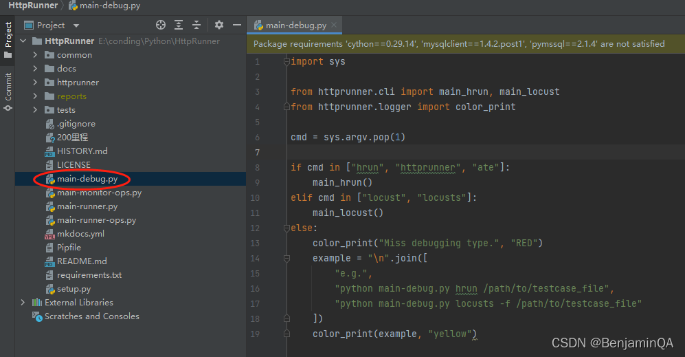 PyCharm 快速调试HttpRunner 调试yml文件 免敲命令行 HttpRunner Debug调试_pycharm如何运行.yml-CSDN博客