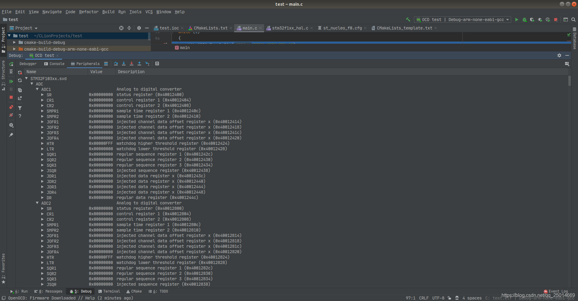 Ubuntu上使用CLion开发STM32，并使用JLink下载、调试_clion jlink-CSDN博客