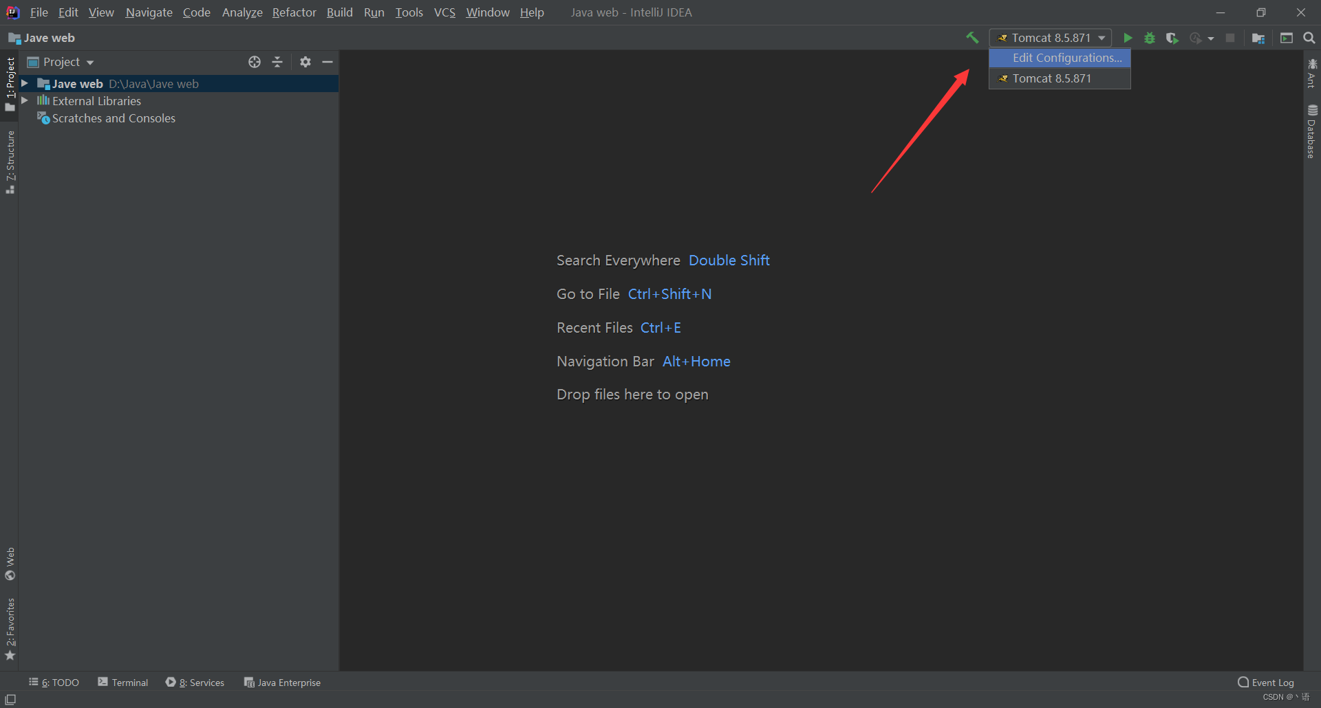 IDEA Java web配置Tomcat_idea修改tomcat中对应项目根目录名称-CSDN博客