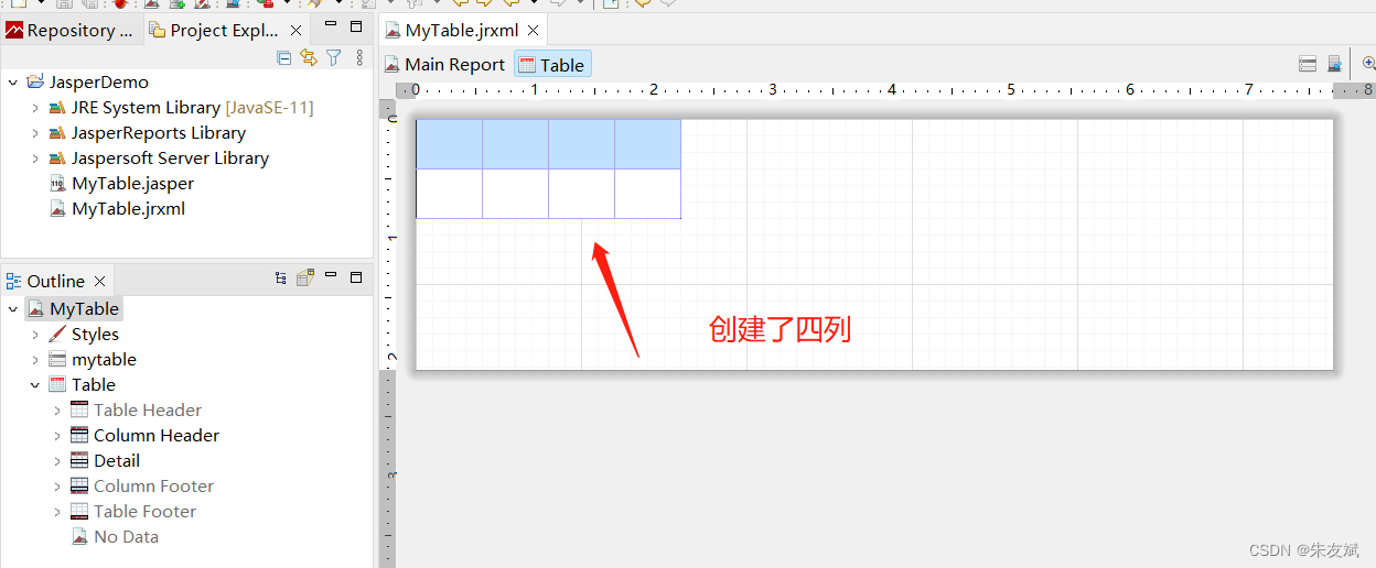 【JasperReports笔记02】如何使用Jasper Studio中的table组件制作简单表格模板文件，并且通过Java ...