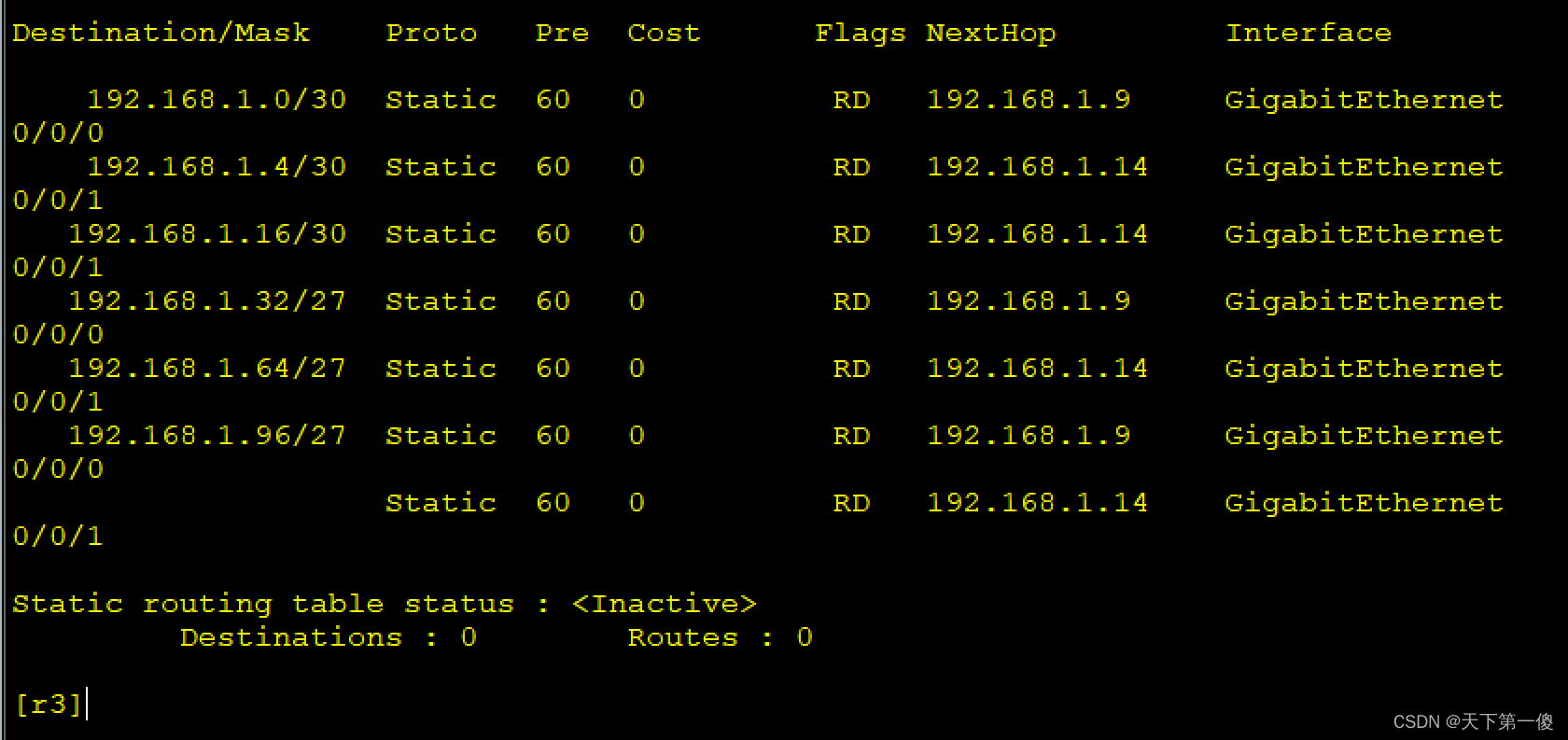 静态路由作业-CSDN博客