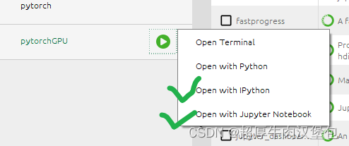 解决Anaconda中新建环境后【open with Jupyter Notebook】栏灰白（无法使用）的情况+ pytorch安装指南_open with jupyter notebook ...