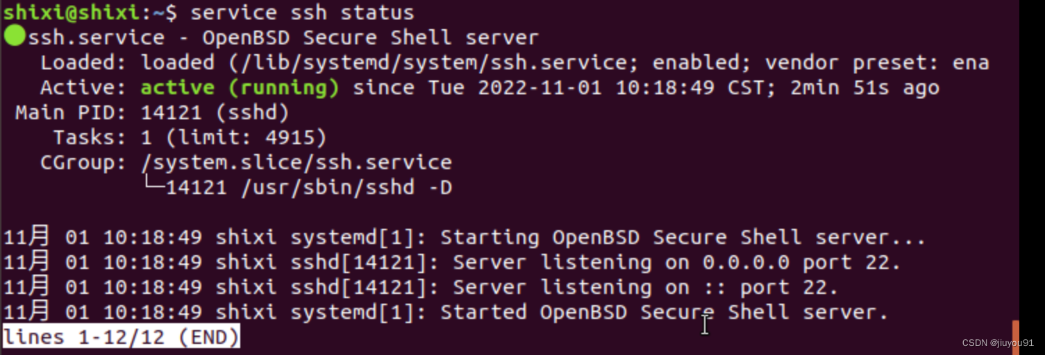 #Ubuntu#SSH 新建虚拟机开启SSH服务_service ssh status-CSDN博客