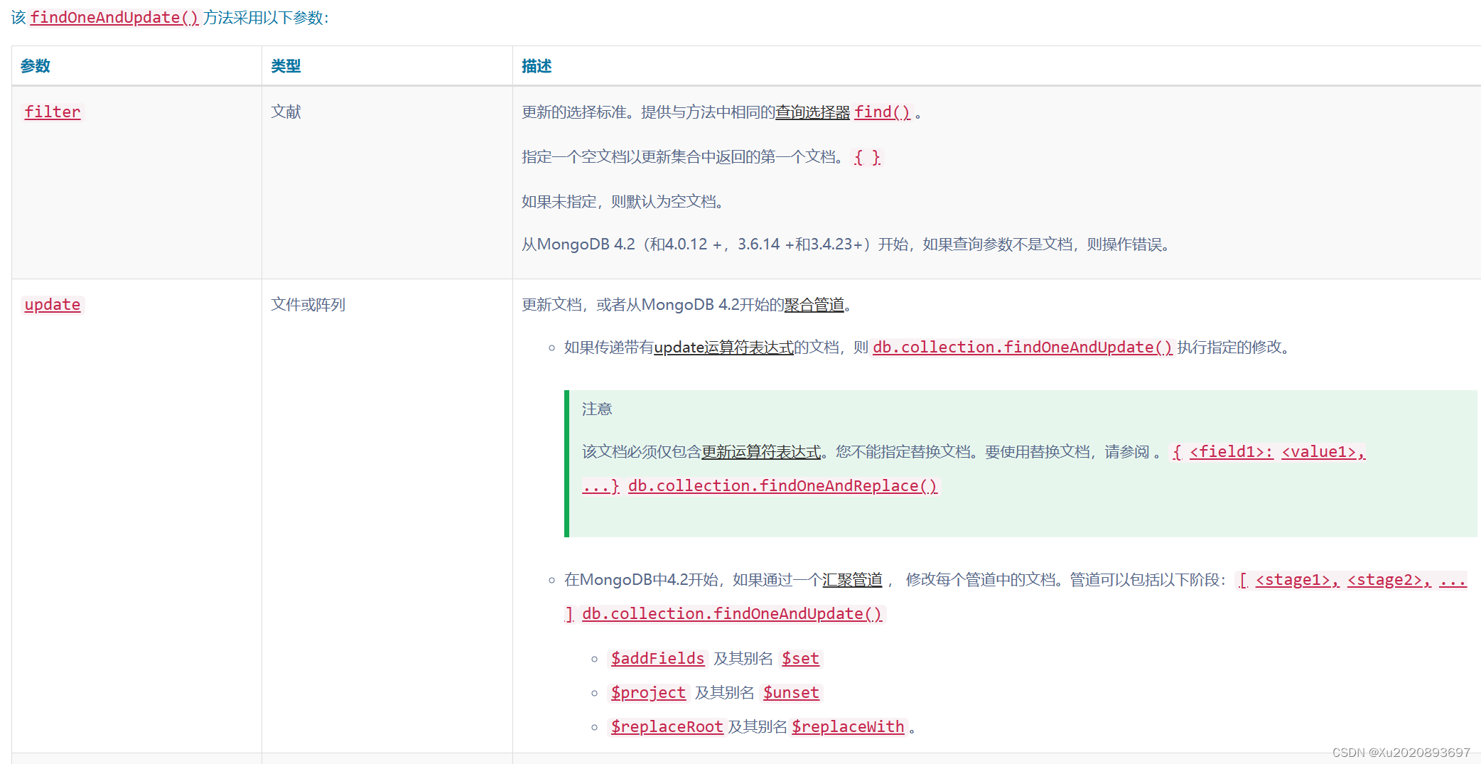 idea连接mongodb使用findOneAndUpdate方法时提示java.lang.IllegalArgumentException: Invalid BSON field name ...