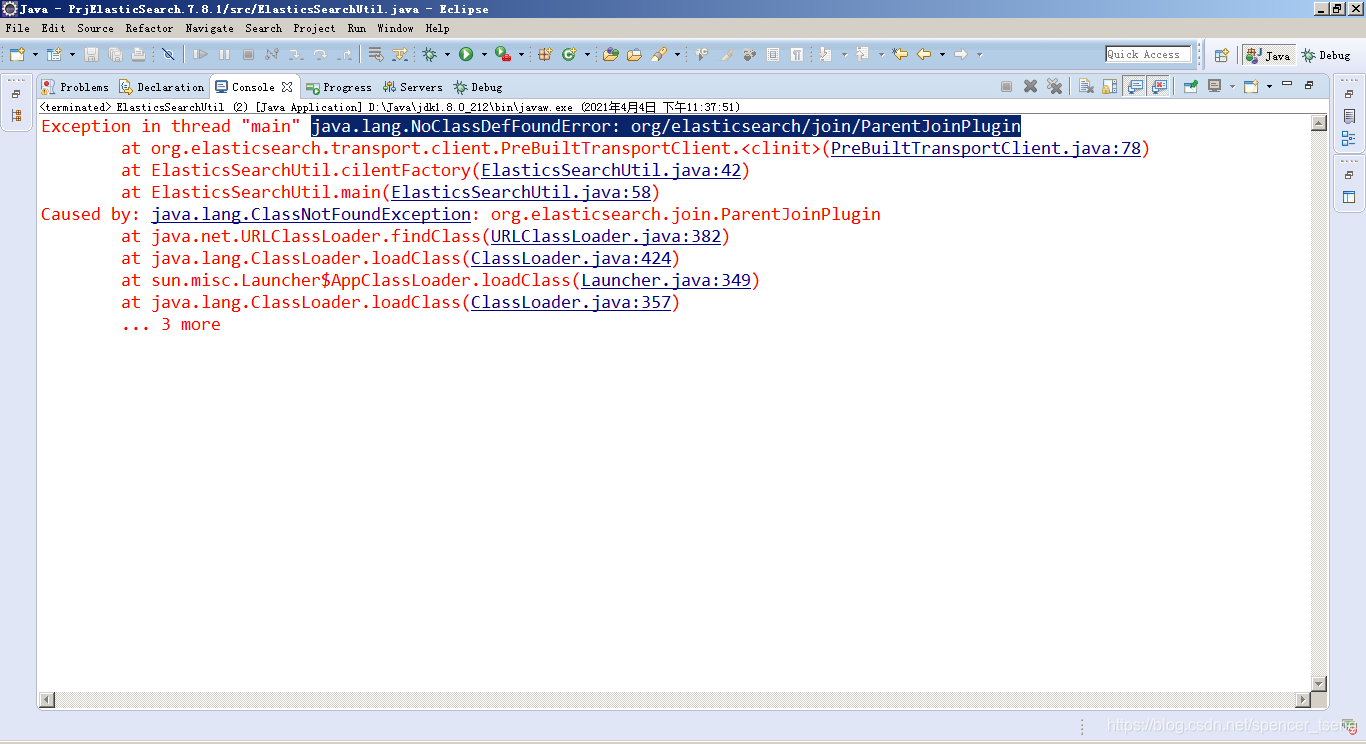 java.lang.NoClassDefFoundError: org/elasticsearch/join/ParentJoinPlugin-CSDN博客