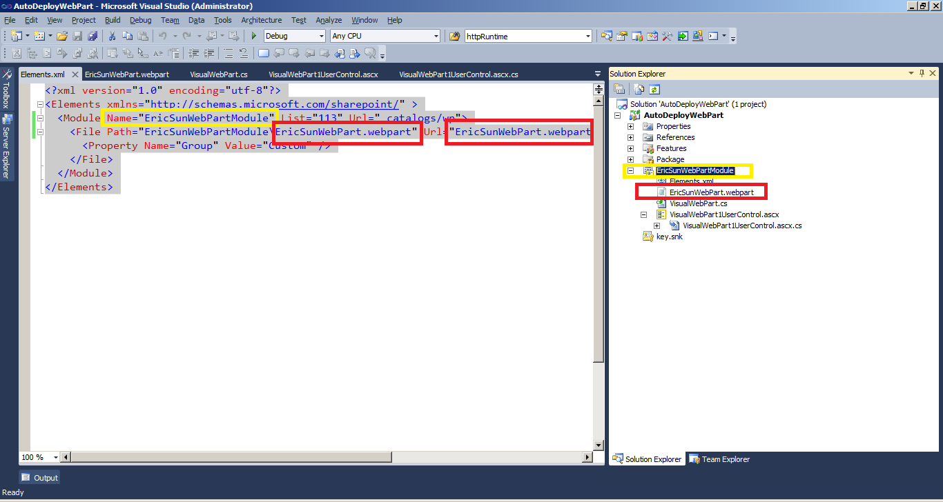 通过Visual Studio 2010 向 SharePoint 2010 中部署自定制的WebPart_visual studio ...
