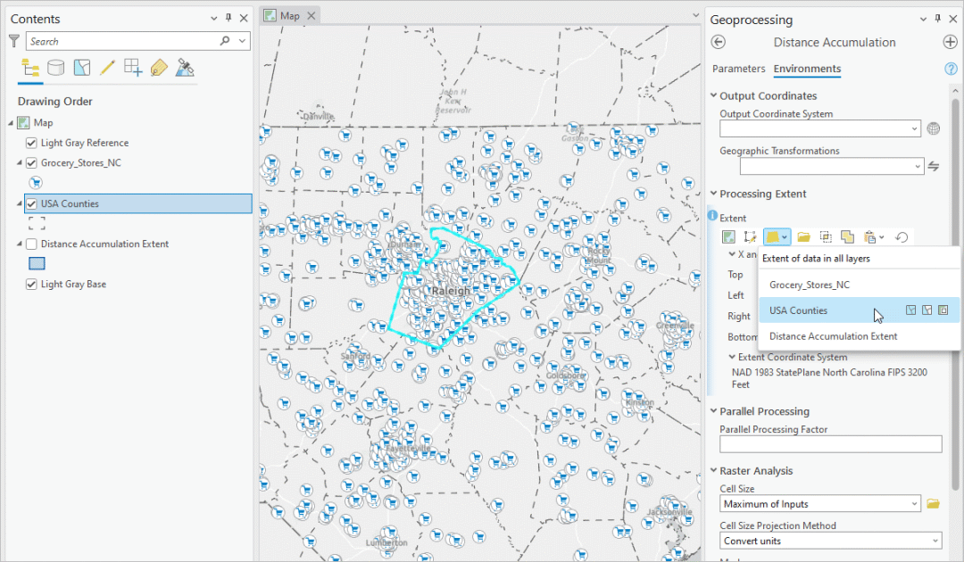 ArcGIS Pro3.3新功能4：空间分析必备的【处理范围】设置更新_arcgis pro 3.3-CSDN博客