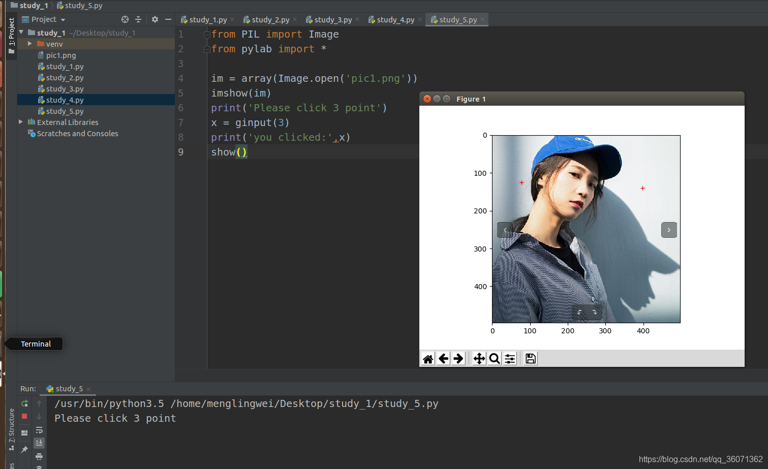 Python图像处理-7.pil ginput 交互式标注，标注点过的点坐标_python ginput-CSDN博客