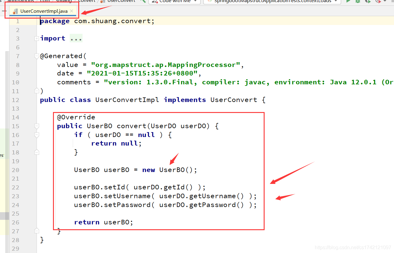 SpringBoot 2.4.1整合 MapStruct 详细教程_mapstruct springboot the bean is of type 'com.sun.-CSDN博客