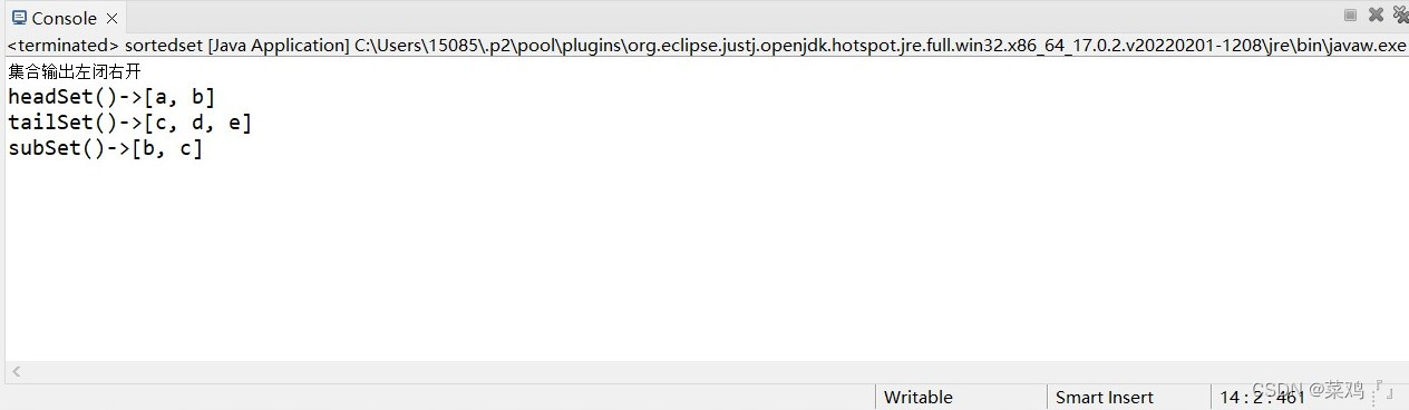 Java SortedSet类三个集合输出方法：headSet()、tailSet()、subSet()_headset和tailset方法-CSDN博客