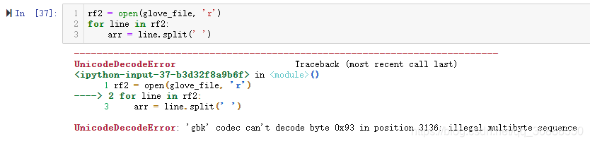 【已解决】 ‘gbk‘ codec can‘t decode byte 0x93 in position 3136: illegal multibyte sequence ...