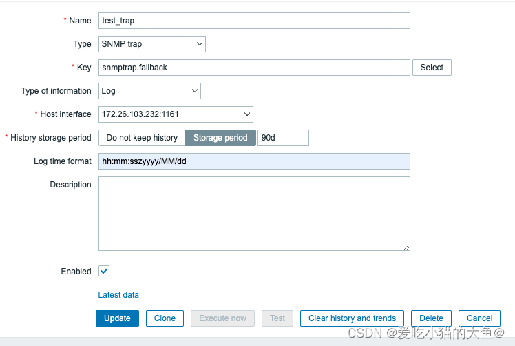 Zabbix配置SNMP trap告警的例子_zabbix接收snmp告警-CSDN博客