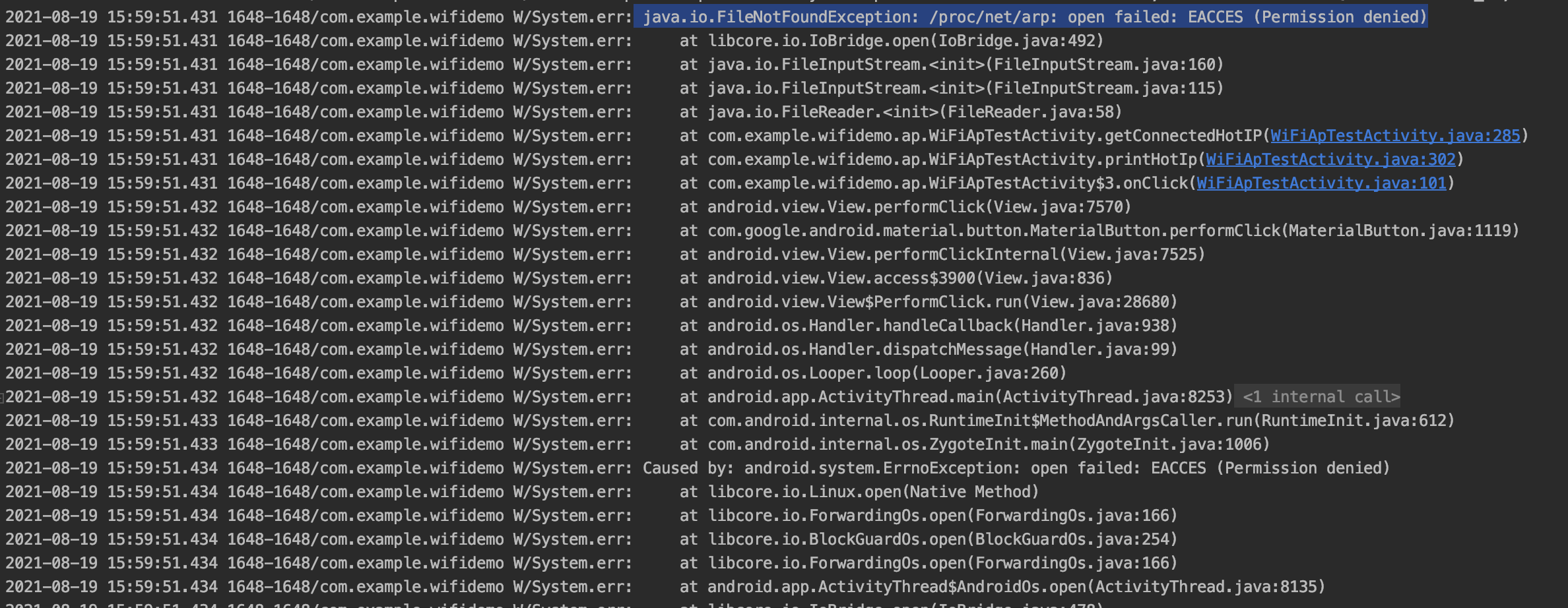 Android WiFi热点_app not allowed to read or update stored wifi ap c-CSDN博客