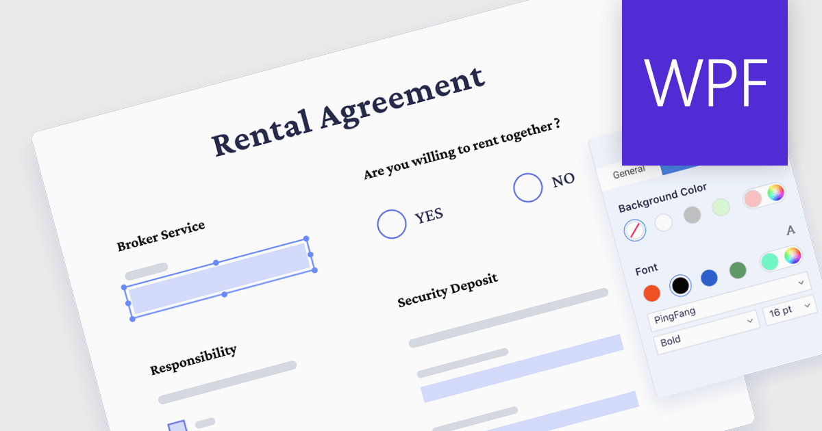 WPF应用程序中读取写入和填写PDF表单字段-XFINIUM.PDF_wpf表单-CSDN博客