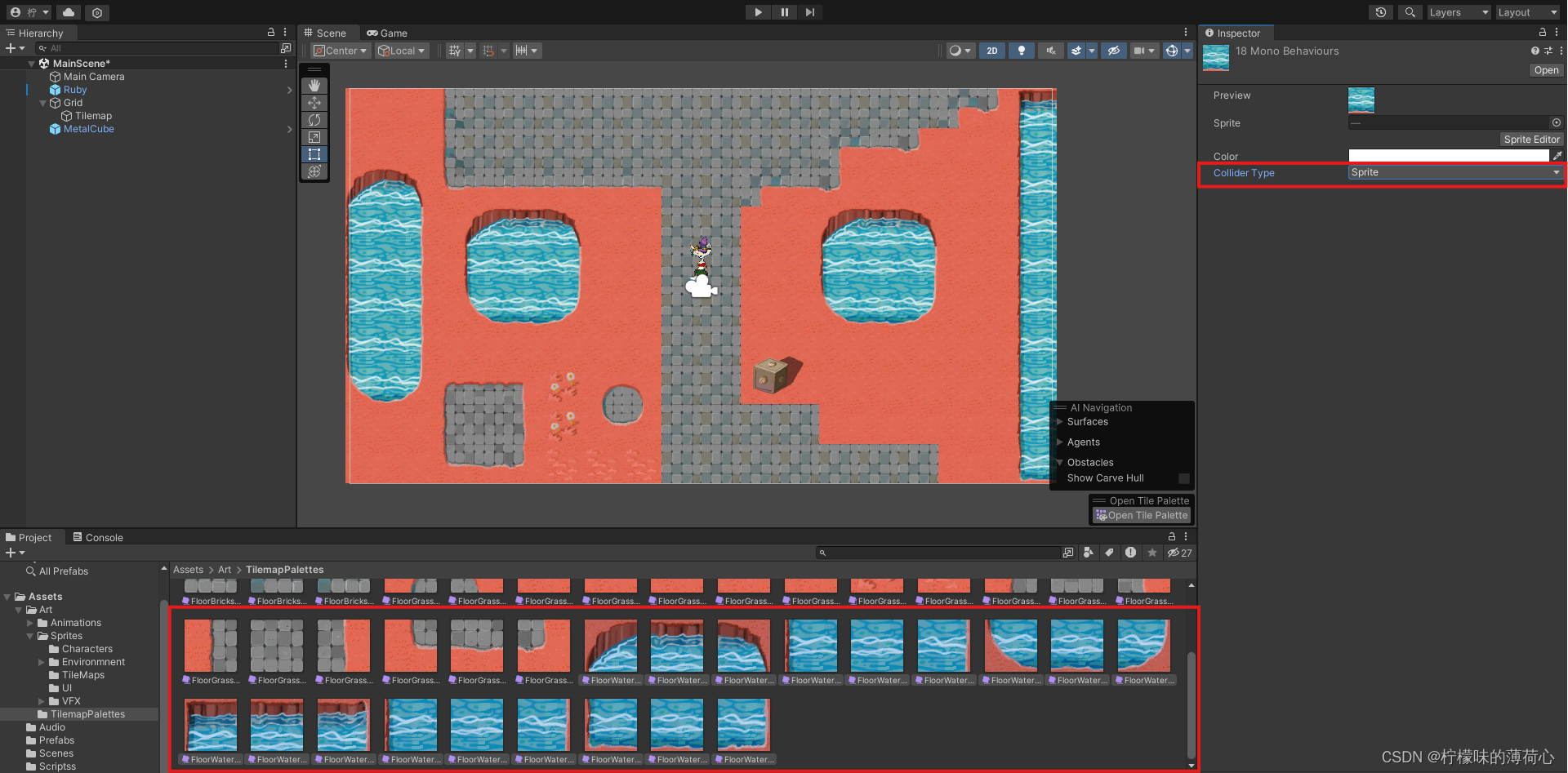 【Unity2D：Tilemap Collider 2D】为瓦片地图添加碰撞器-CSDN博客