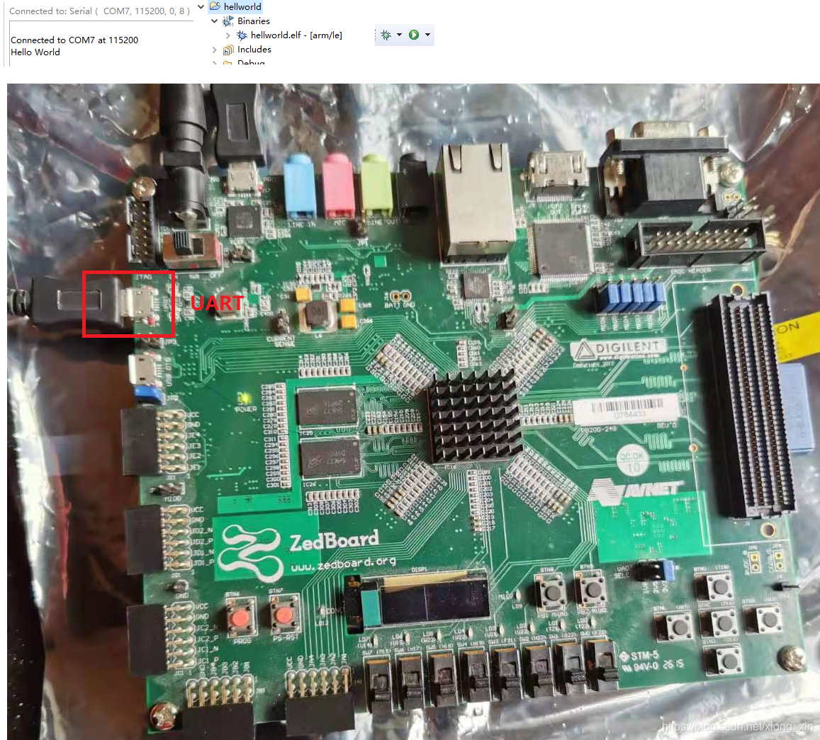 zynq开发系列1：vivado和sdk联合使用串口打印helloworld_zynq sdk终端打印-CSDN博客
