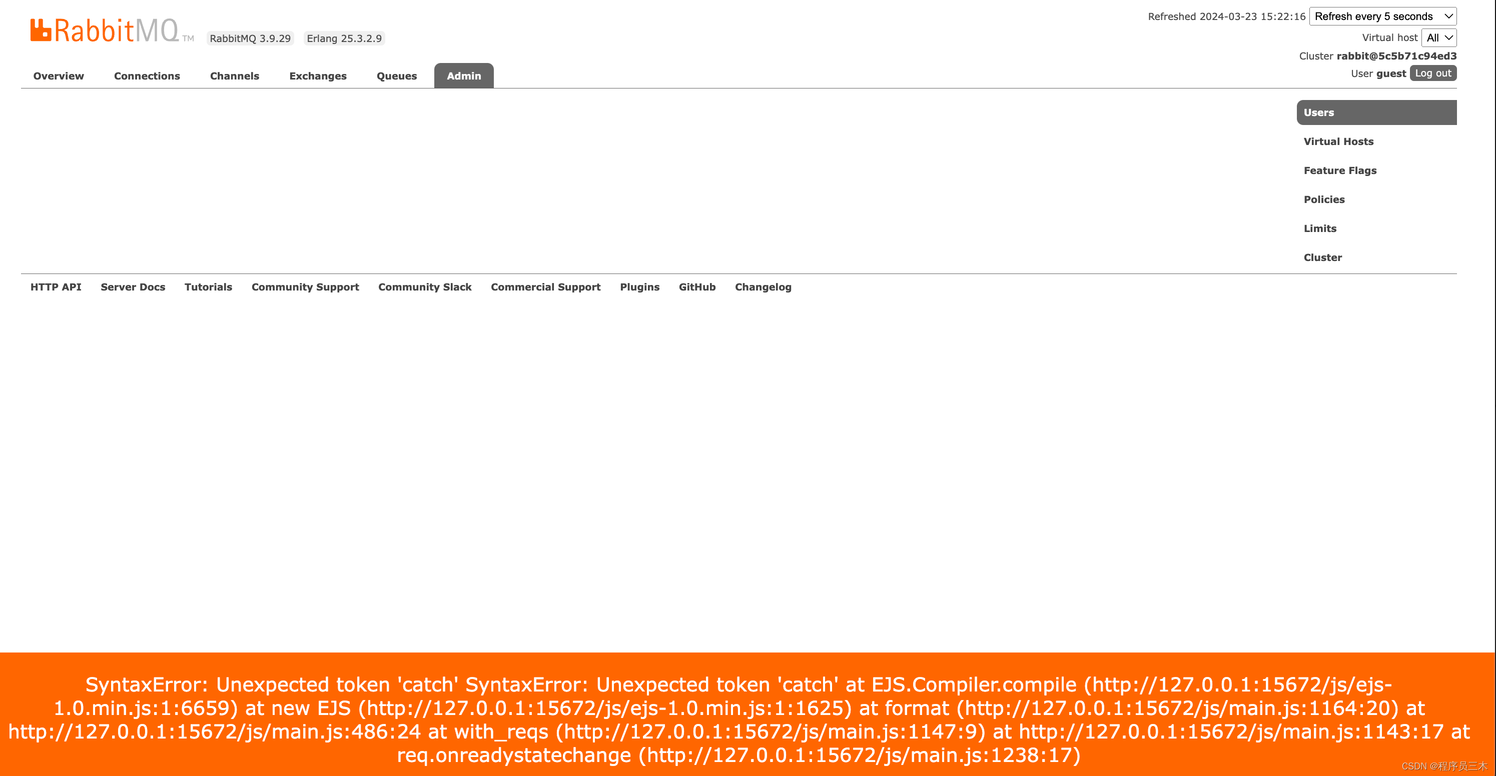 rabbitmq 3.9.29 docker mac 管理员页面无法打开_rabbitmq网页打不开-CSDN博客