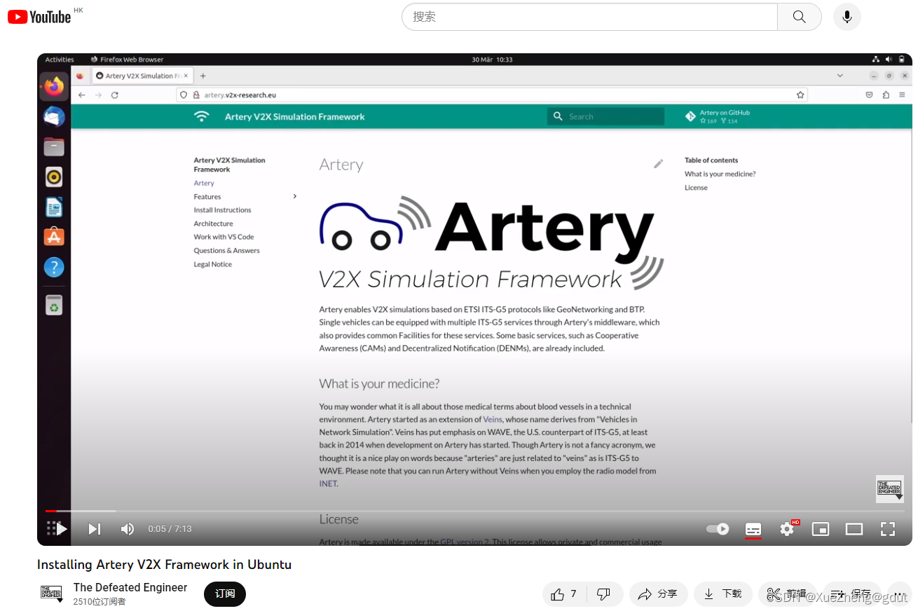 【车联网/自动驾驶仿真学习】CarlaSumoArtery-CoSimulation安装指南（Artery V2X Simulation Framework安装）_车联网模拟仿真-CSDN博客