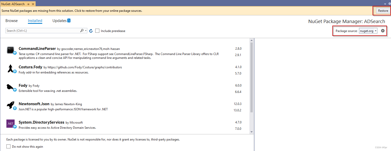 解决编译 Visual Studio 工程时报 NuGet Package Restore Failed_vs2022 程序还原失败-CSDN博客