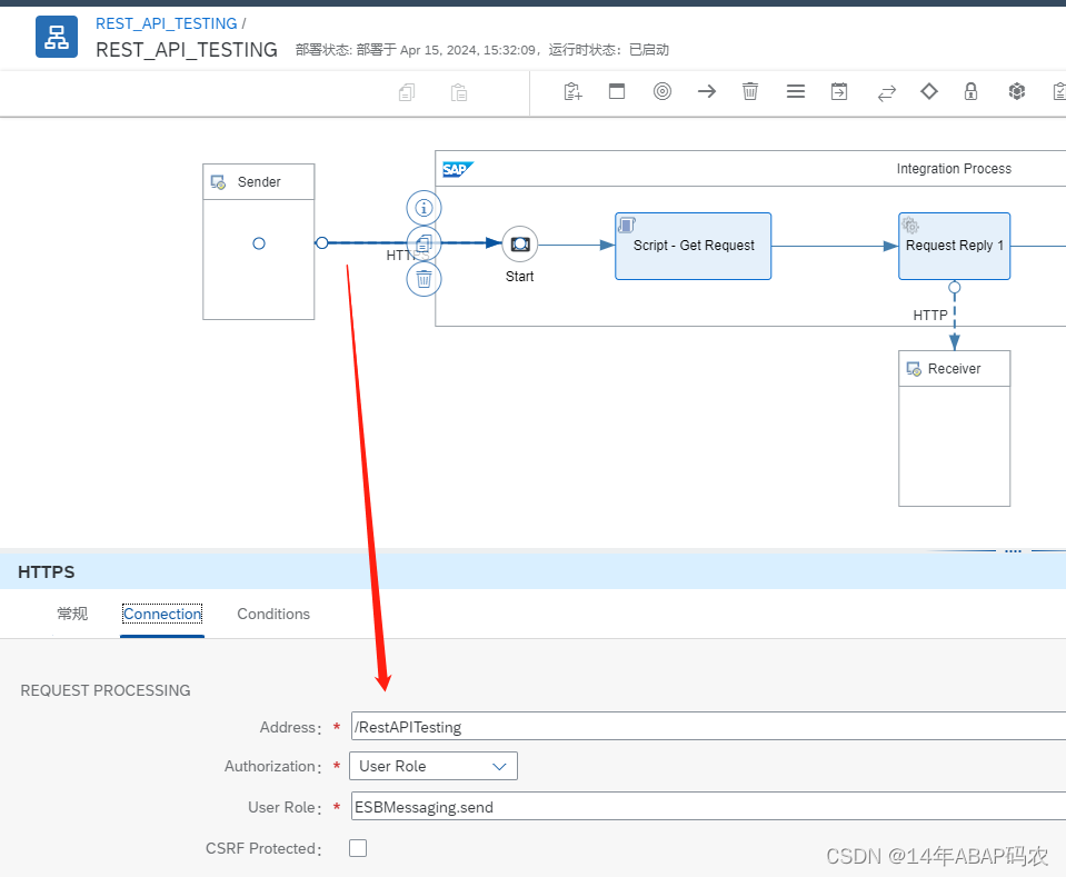 CPI调用ABAP rest api (https) （SICF里创建的rest api)_request reply cpi-CSDN博客