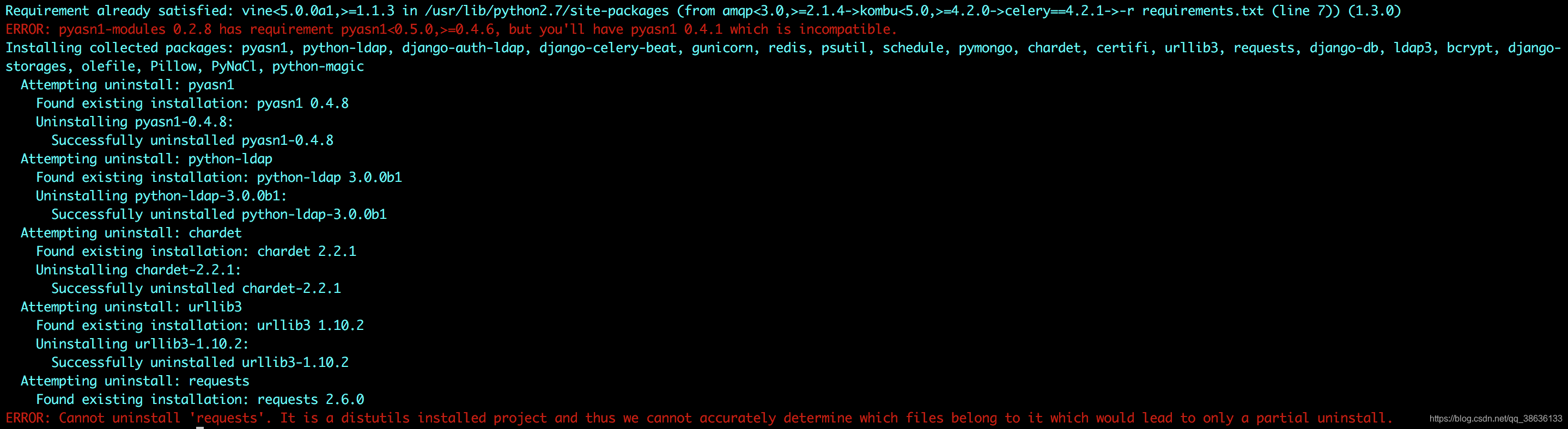 AdminSet安装部署报错解决方法_error: cannot uninstall 'python-ldap'. it is a dis-CSDN博客