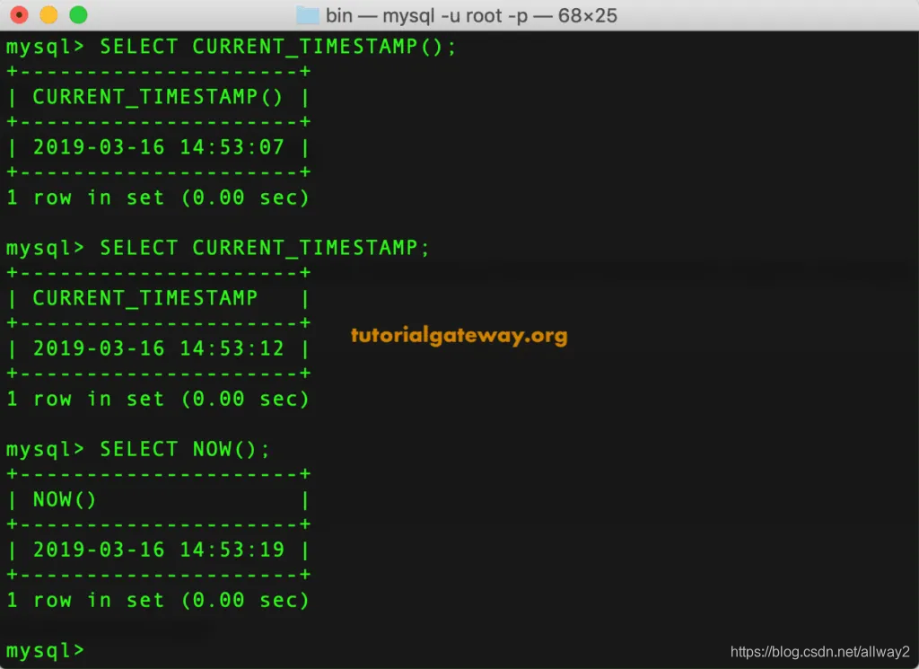 MySQL的CURRENT_TIMESTAMP和CURRENT_TIMESTAMP（）函数都是NOW（）函数的同义词_mysql curreny times-CSDN博客