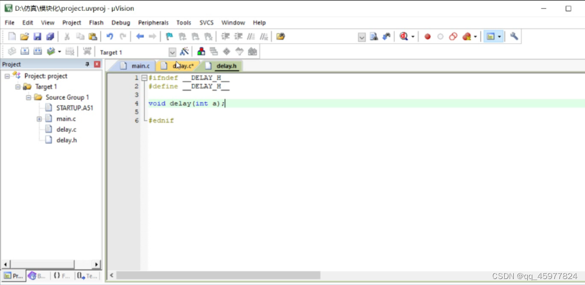 Keil5代码模块化处理以led闪烁为例keil编程实现led灯的闪烁 Csdn博客