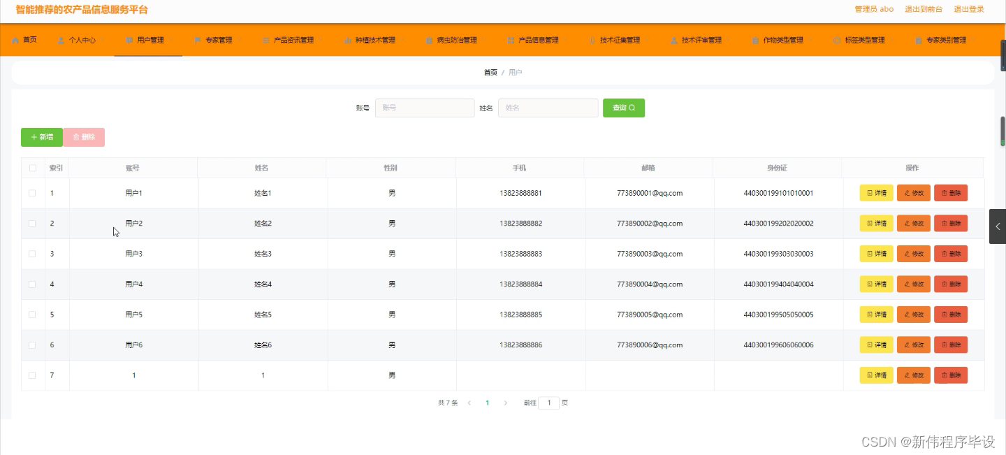 【附源码】java计算机毕业设计智能推荐的农产品信息服务平台（springbootmysql开题论文） Csdn博客