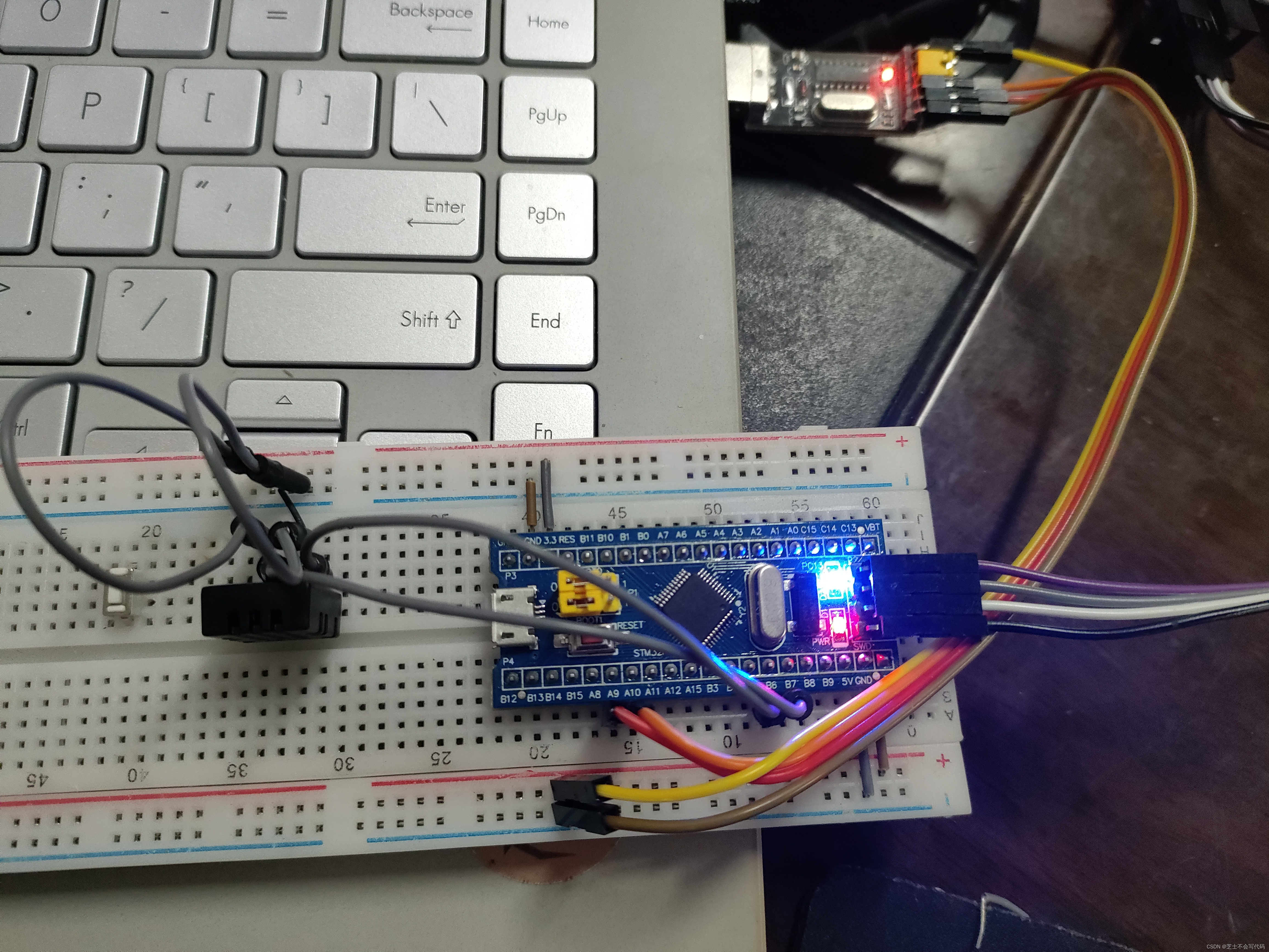 【STM32入门学习】基于DHT20温湿度传感器数据采集和显示-CSDN博客