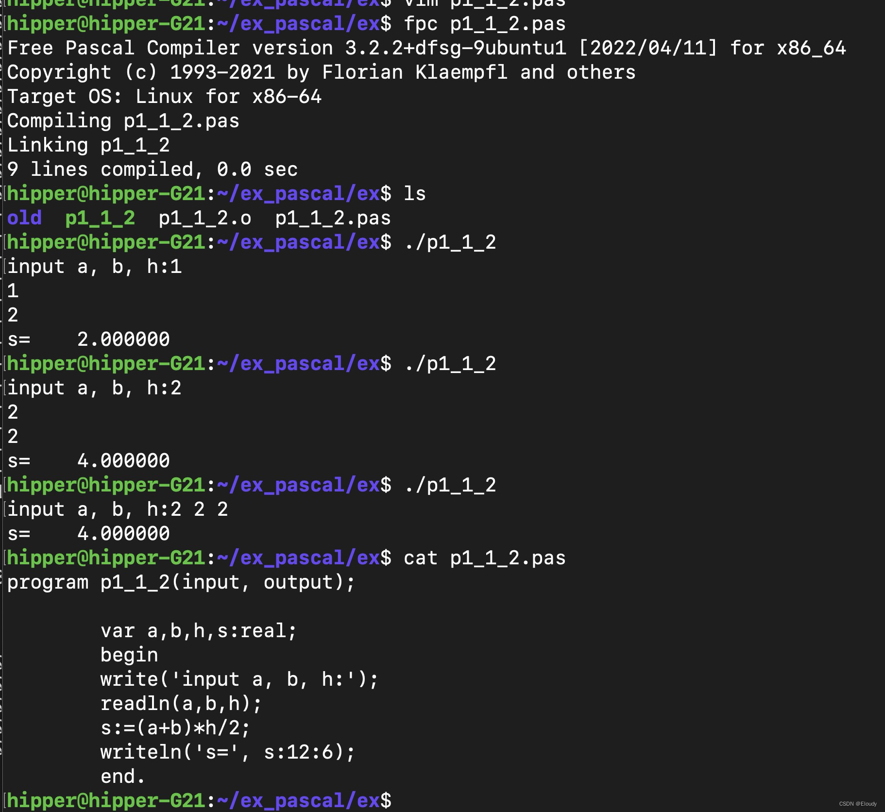 几个简单的 Pascal 程序示例_pascal语言范例-CSDN博客