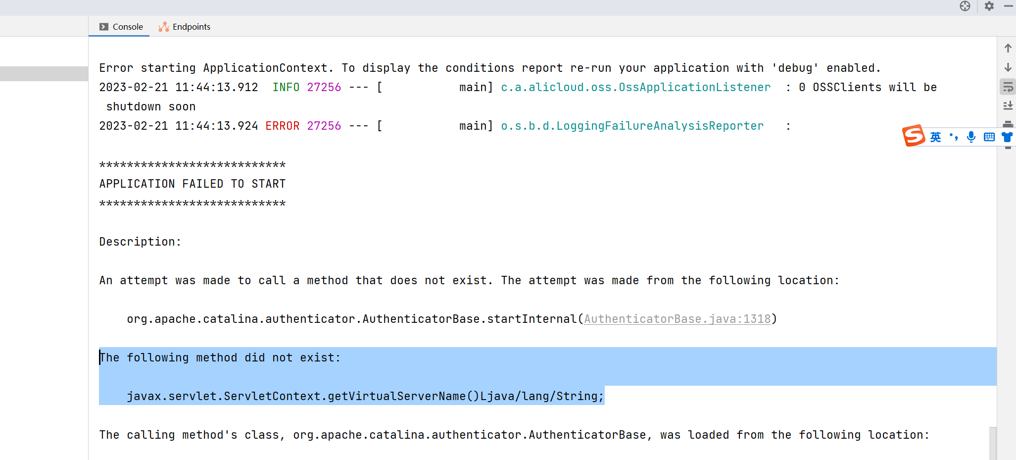 javax.servlet.ServletContext.getVirtualServerName()Ljava/lang/String; springCloud项目启动报错...-CSDN博客