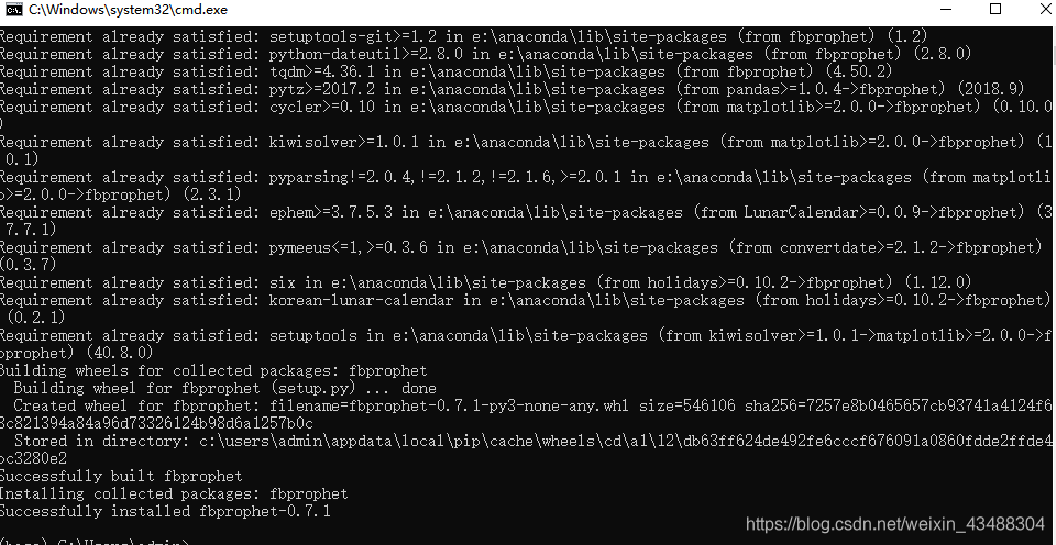 【已解决】安装fbprophet遇见的坑_no module named fbprophet什么意思-CSDN博客