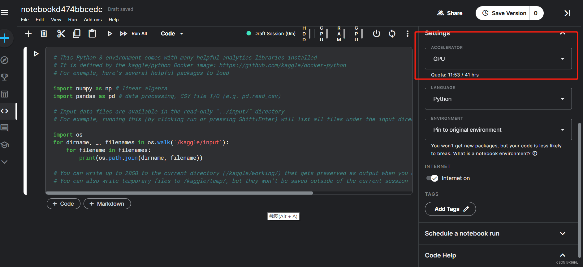 免费试用Kaggle的GPU,进行深度学习，每周可以使用41小时GPU和20小时TPU_tpu vm v3-8-CSDN博客
